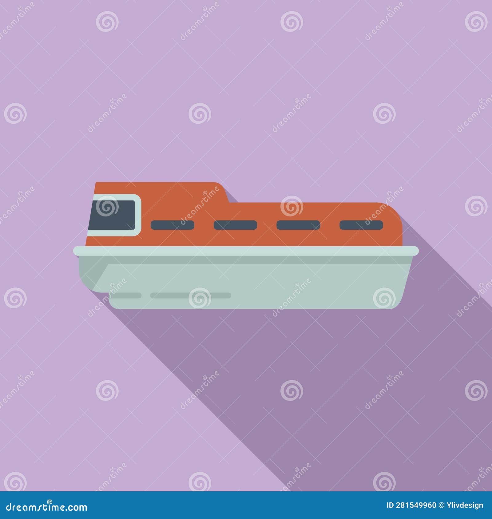 Safety Boat Icon Flat Vector. Rescue Boat Stock Illustration ...