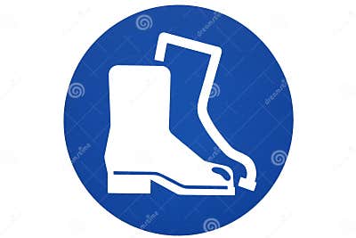 Safety boots sign stock illustration. Illustration of boots - 6887817