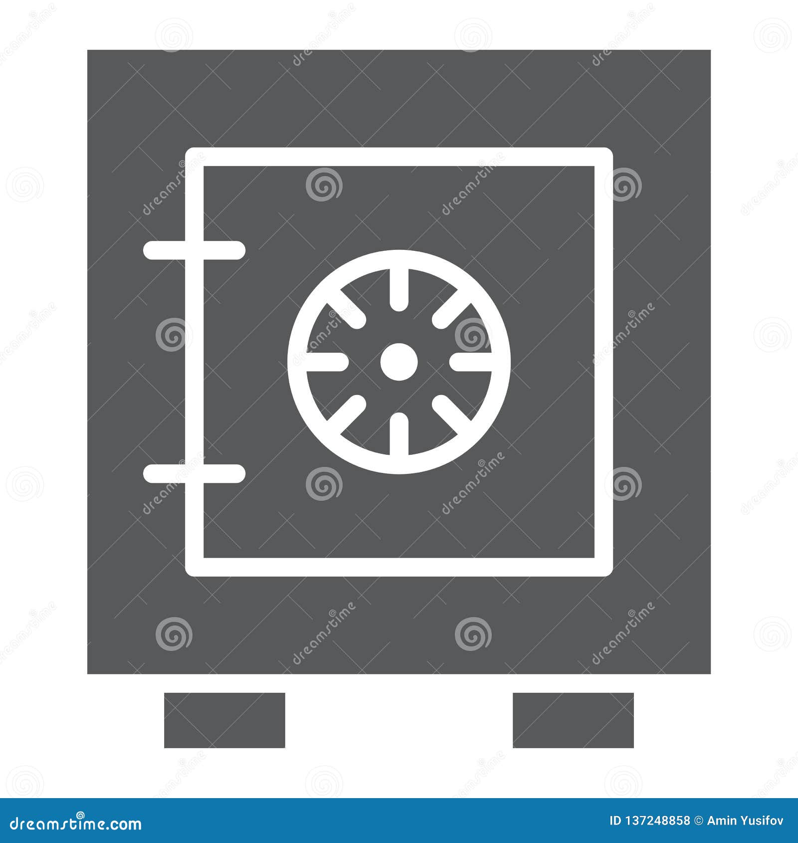 Safety Box Glyph Icon, Safe and Security, Strongbox Sign, Vector ...