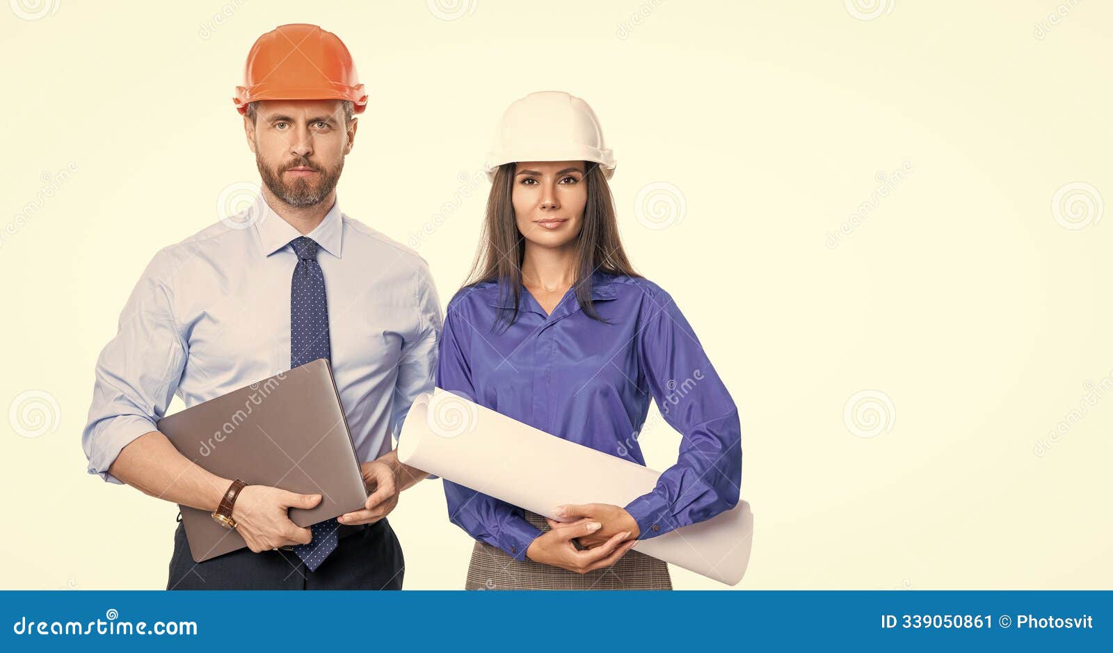 Safety Business. Data Protection. Supervisor Engineer with Blueprint ...