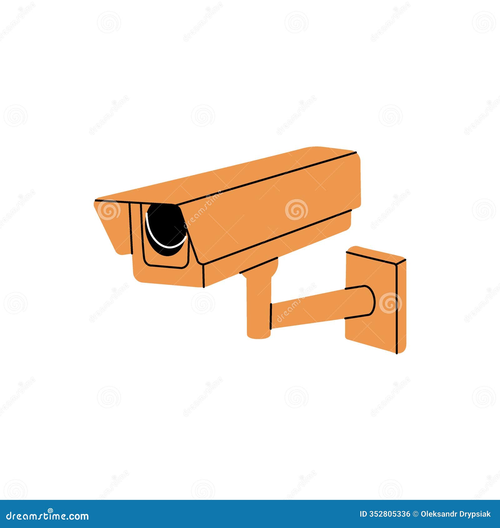 Safety Camera. Video Surveillance Stock Illustration - Illustration of ...
