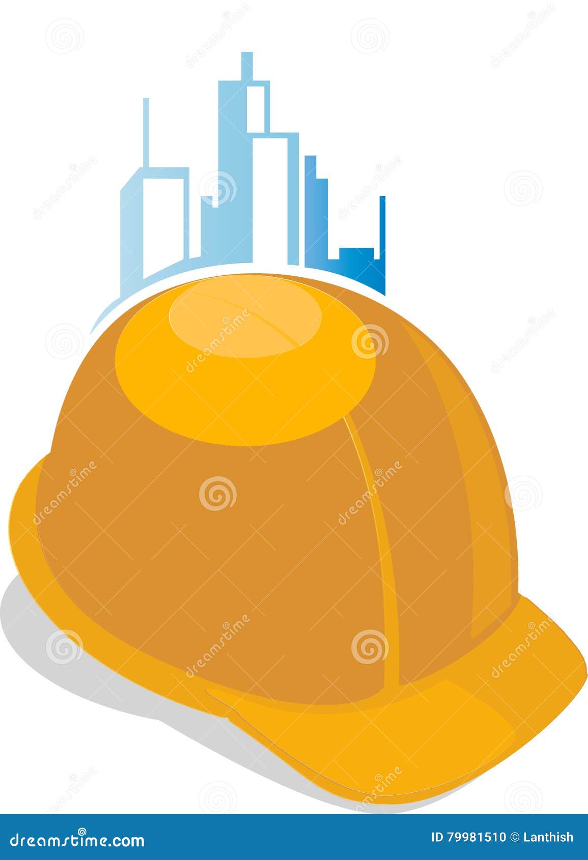 Safety Cap with Building Background Stock Vector - Illustration of ...