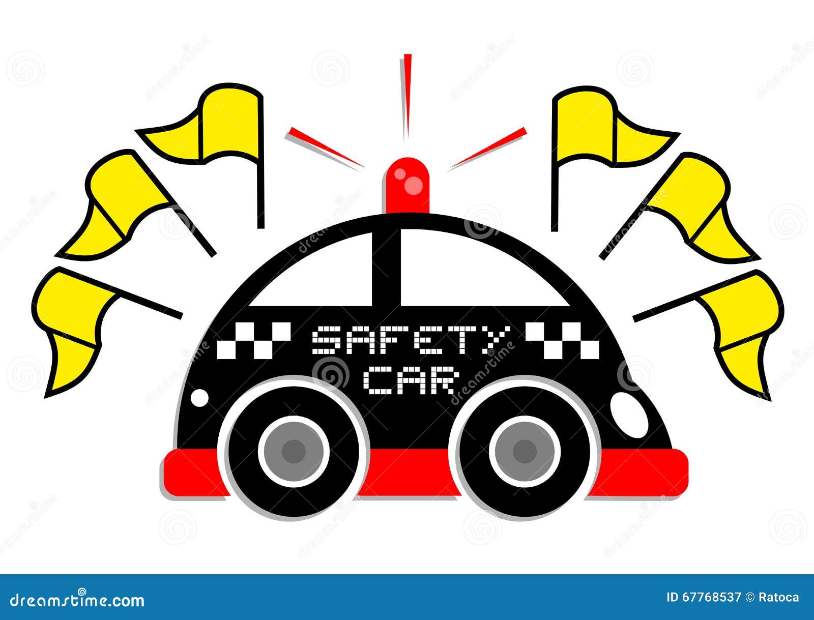 Safety car message stock vector. Illustration of race - 67768537