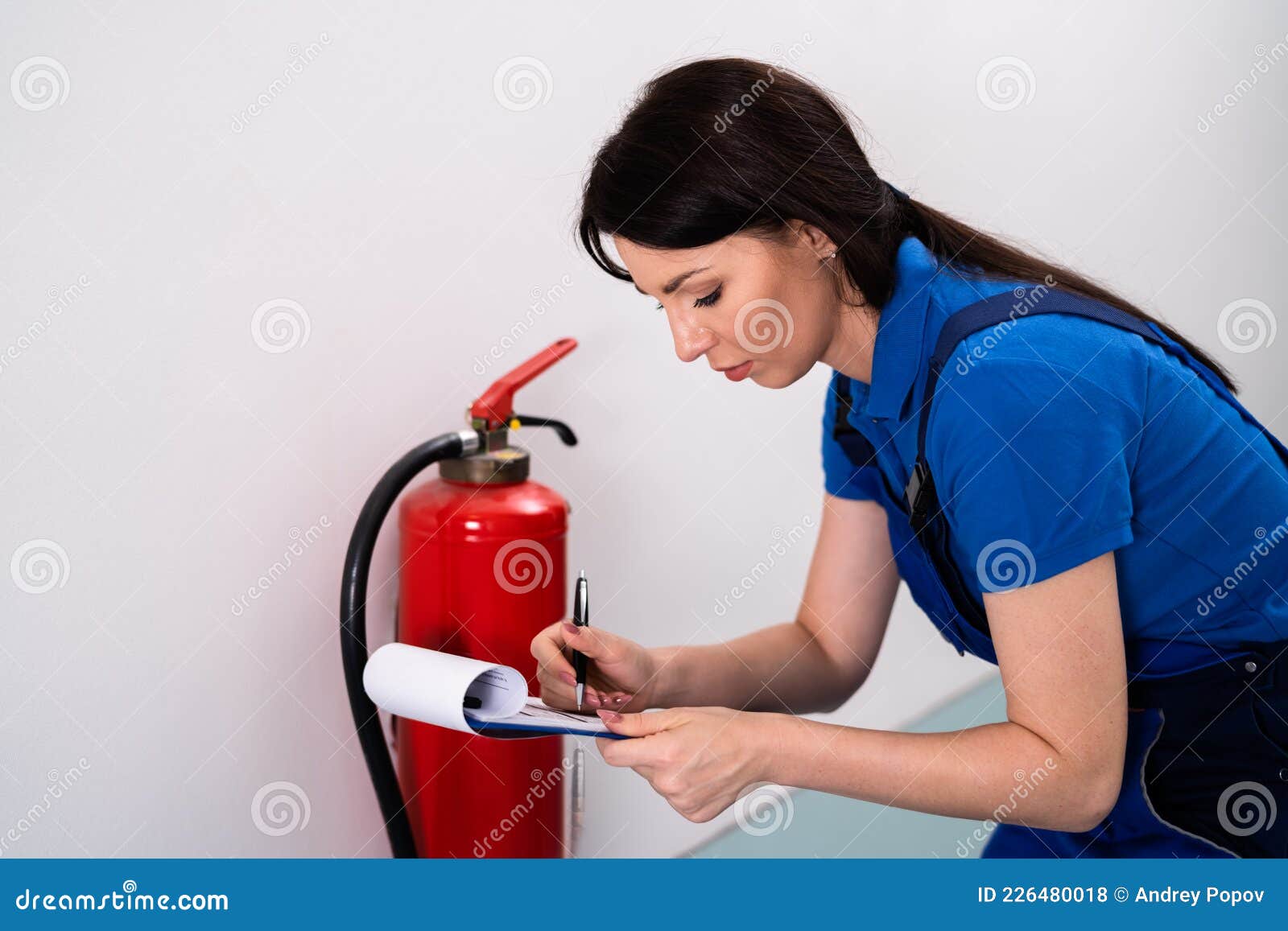 Safety Checking Fire Extinguisher Stock Photo - Image of fire ...