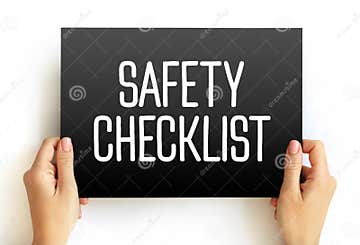 Safety Checklist Text on Card, Concept Background Stock Photo - Image ...