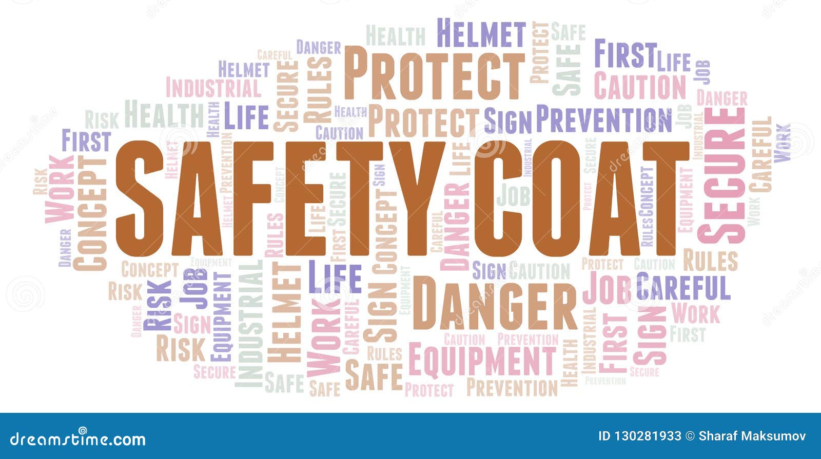 Safety Coat word cloud. stock illustration. Illustration of equipment ...