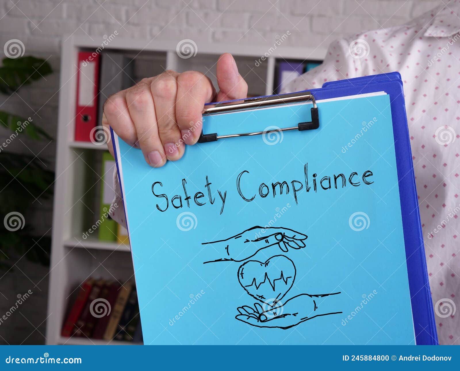 Safety Compliance Is Shown Using A Text Stock Photo | CartoonDealer.com ...