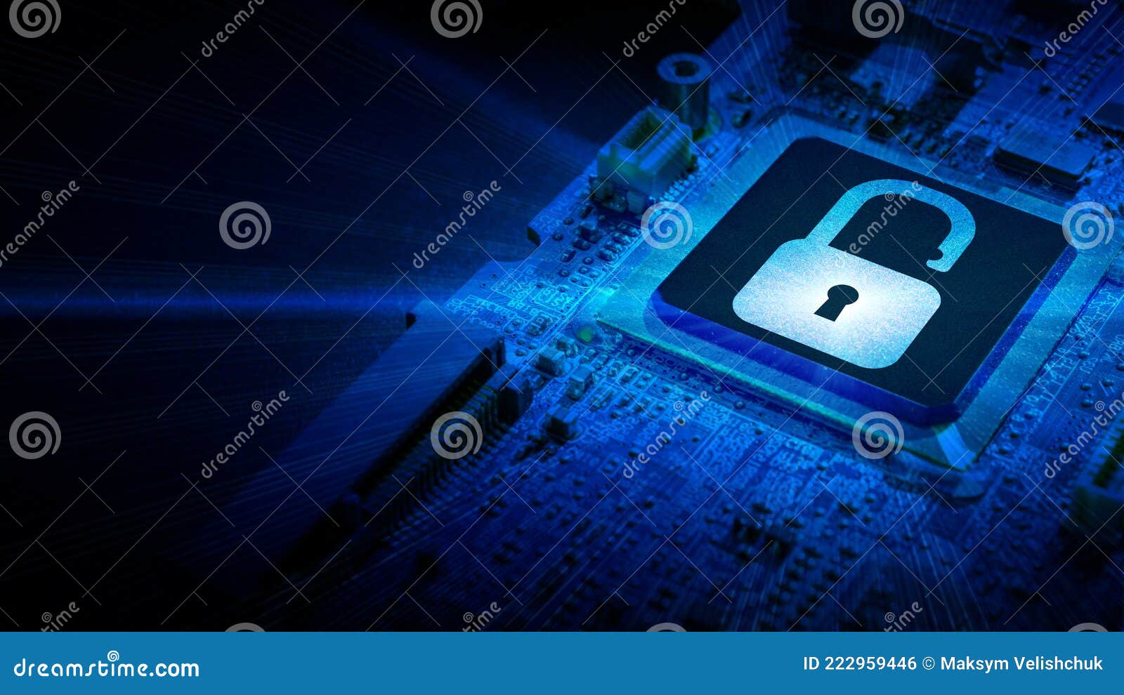 Safety Computer. Network Security Technology with Computer Processor ...