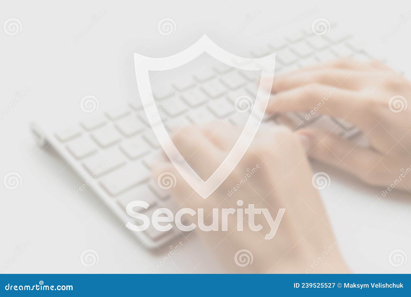 Safety Computer Security Concept. Internet Protection Symbol on Blured ...
