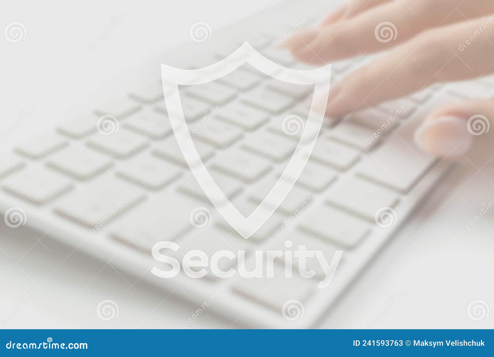 Safety Computer Security Concept. Internet Protection Symbol on Blured ...