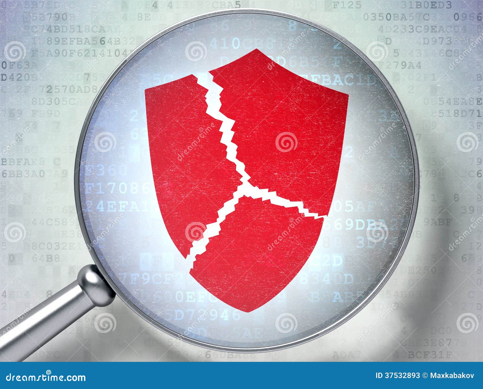 Broken Shield Icon Illustrated Royalty-Free Stock Photo | CartoonDealer ...