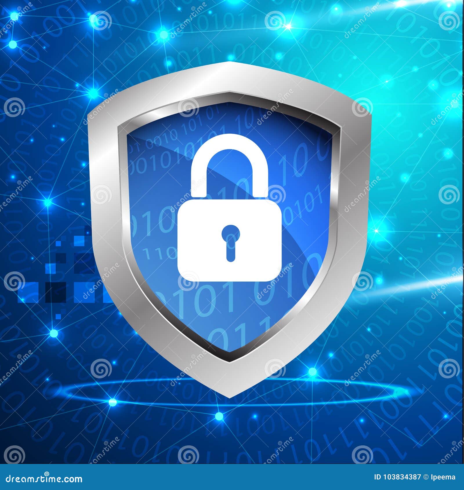 Safety Shield Armor Protect Concept Cyber Security Stock Vector ...