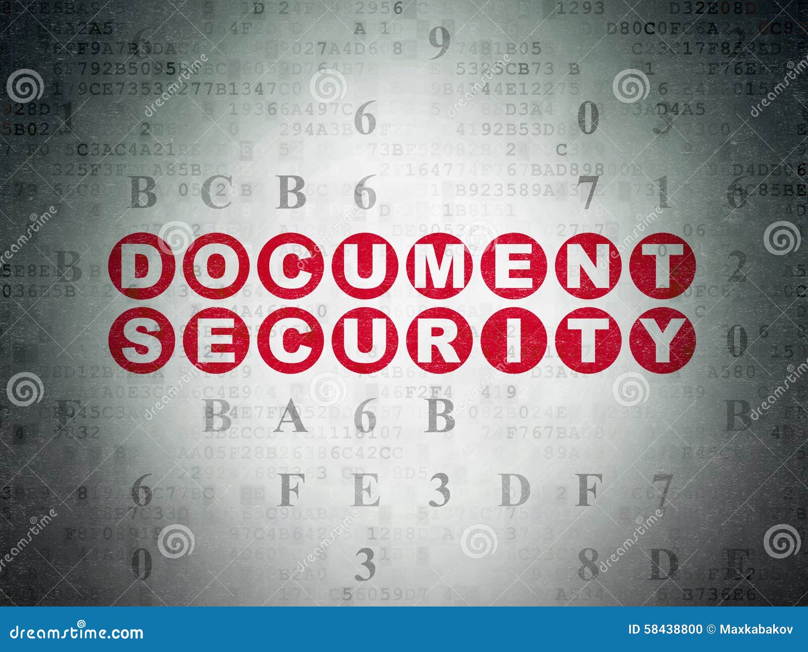 Safety Concept: Document Security on Digital Paper Stock Illustration ...