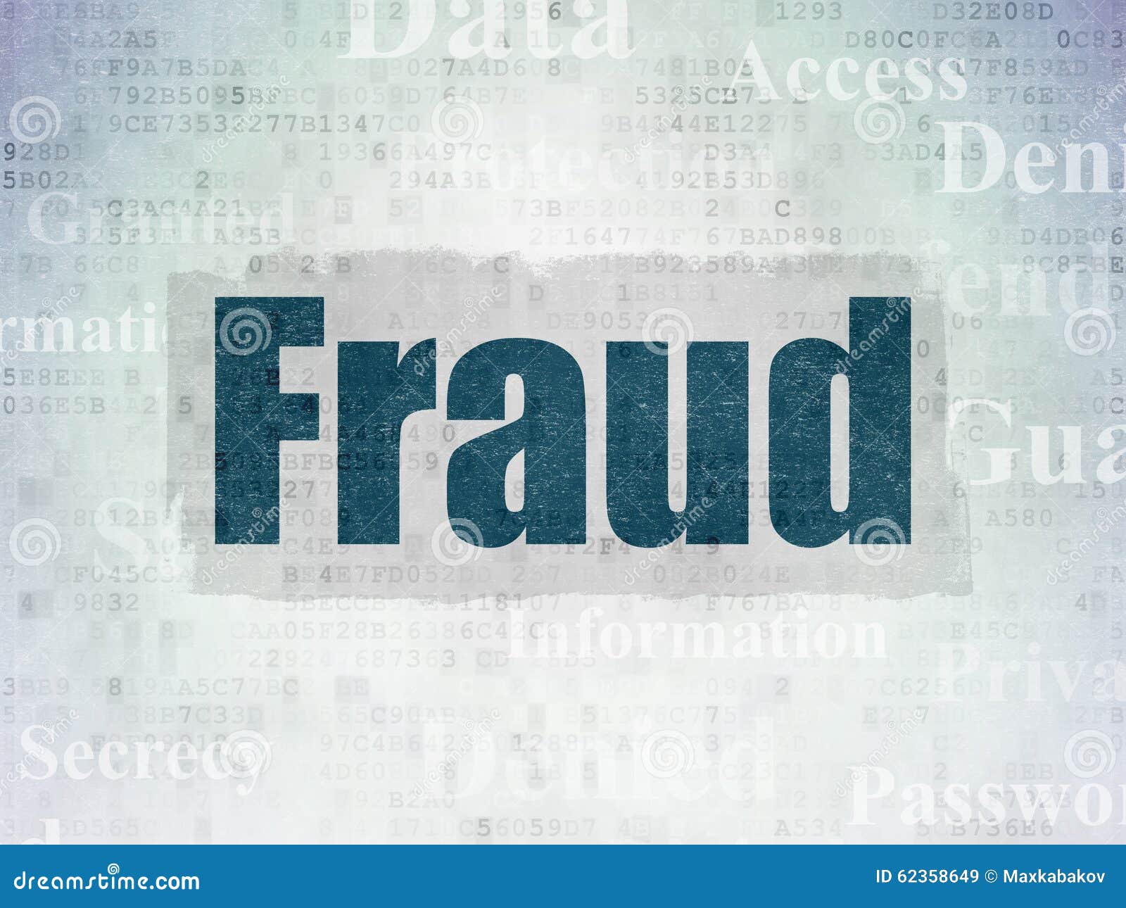 Safety Concept: Fraud on Digital Paper Background Stock Illustration ...