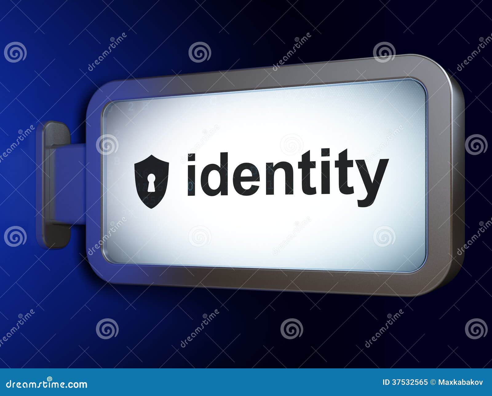 Safety Concept: Identity and Shield with Keyhole Stock Illustration ...