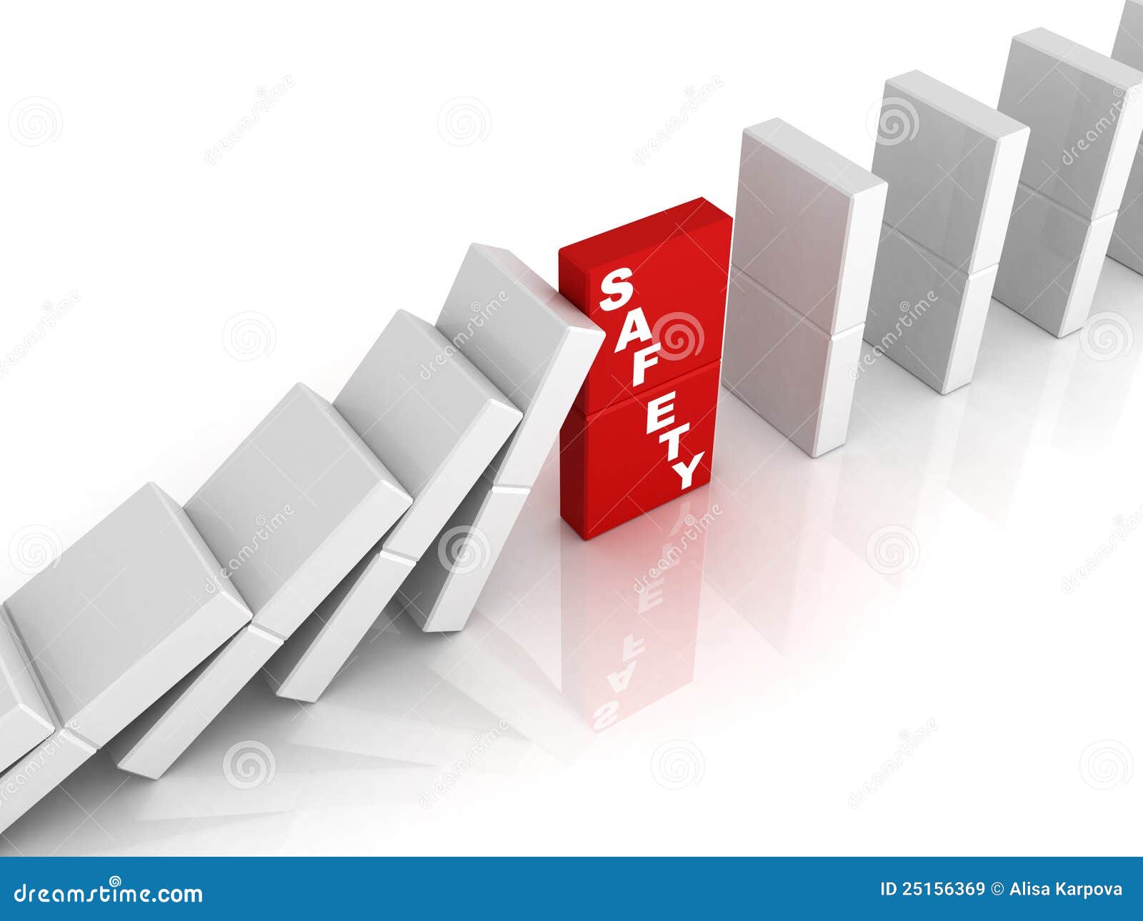 Domino Effect. Chain Reaction Concept. Successful Intervention. Cartoon ...