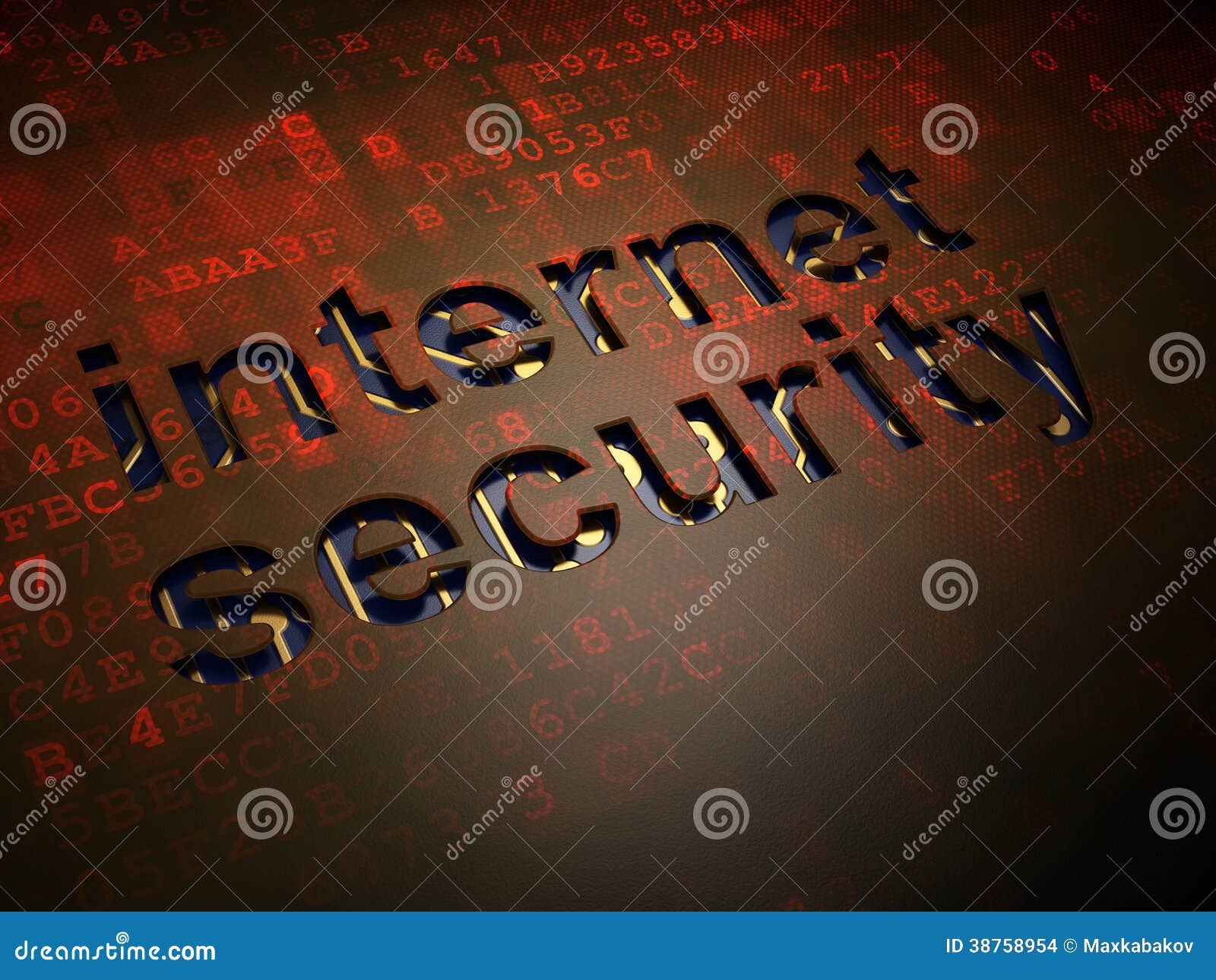 Safety Concept: Internet Security on Digital Screen Background Stock ...