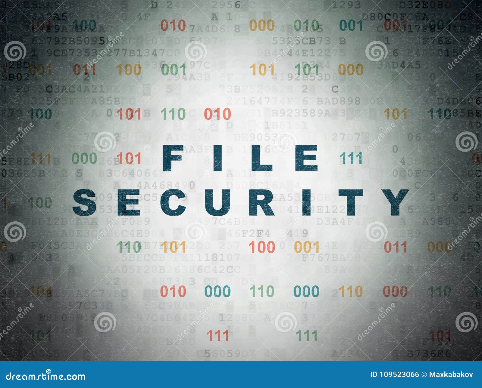 Safety Concept: File Security on Digital Data Paper Background Stock ...