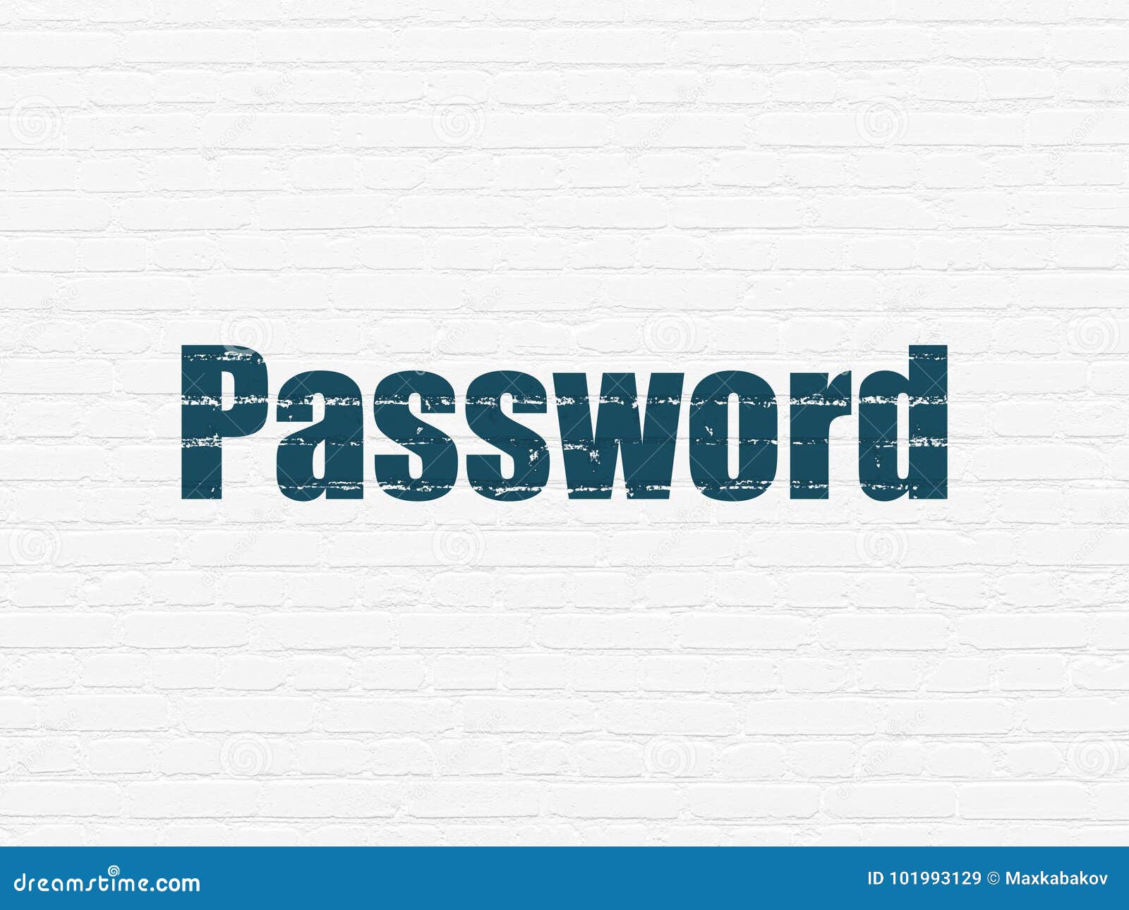 Safety Concept: Password on Wall Background Stock Illustration ...