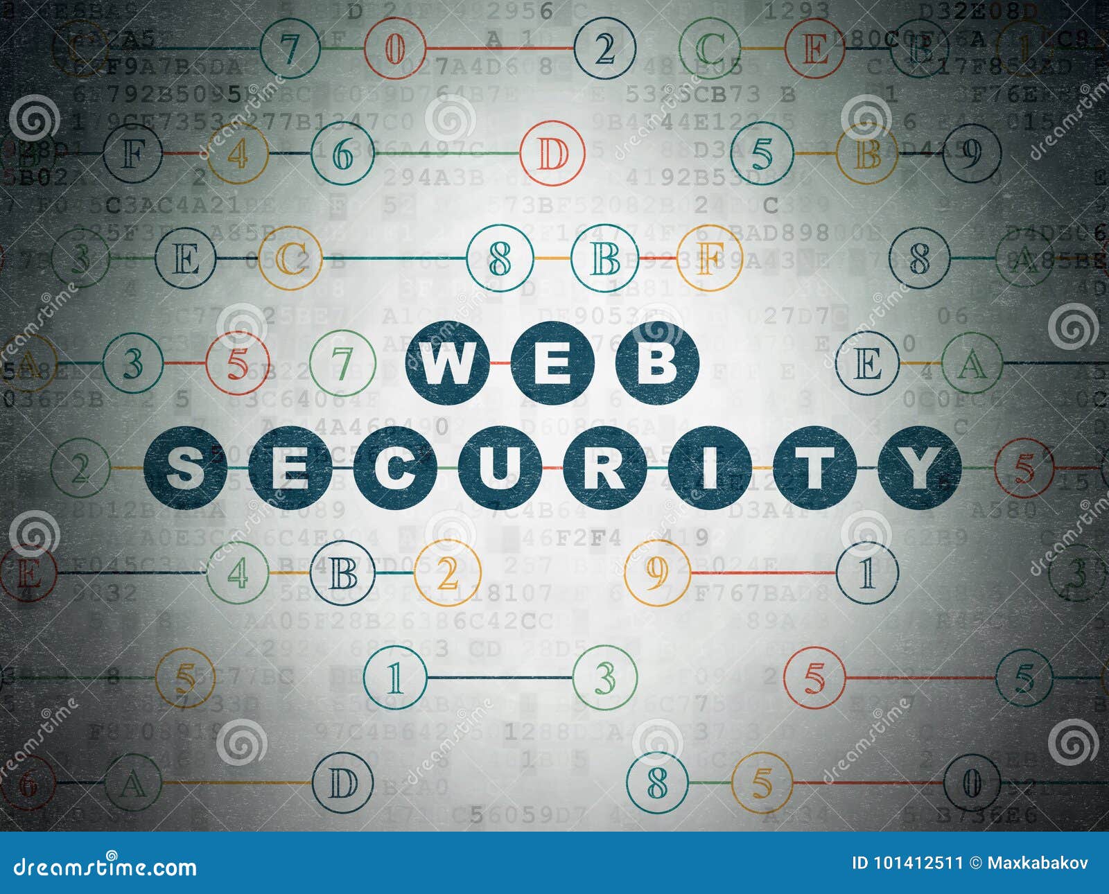 Safety Concept: Web Security on Digital Data Paper Background Stock ...