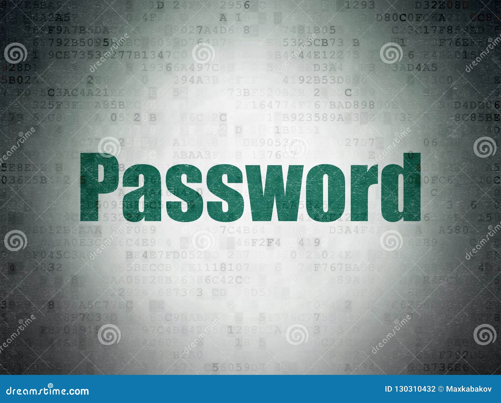 Safety Concept: Password on Digital Data Paper Background Stock ...