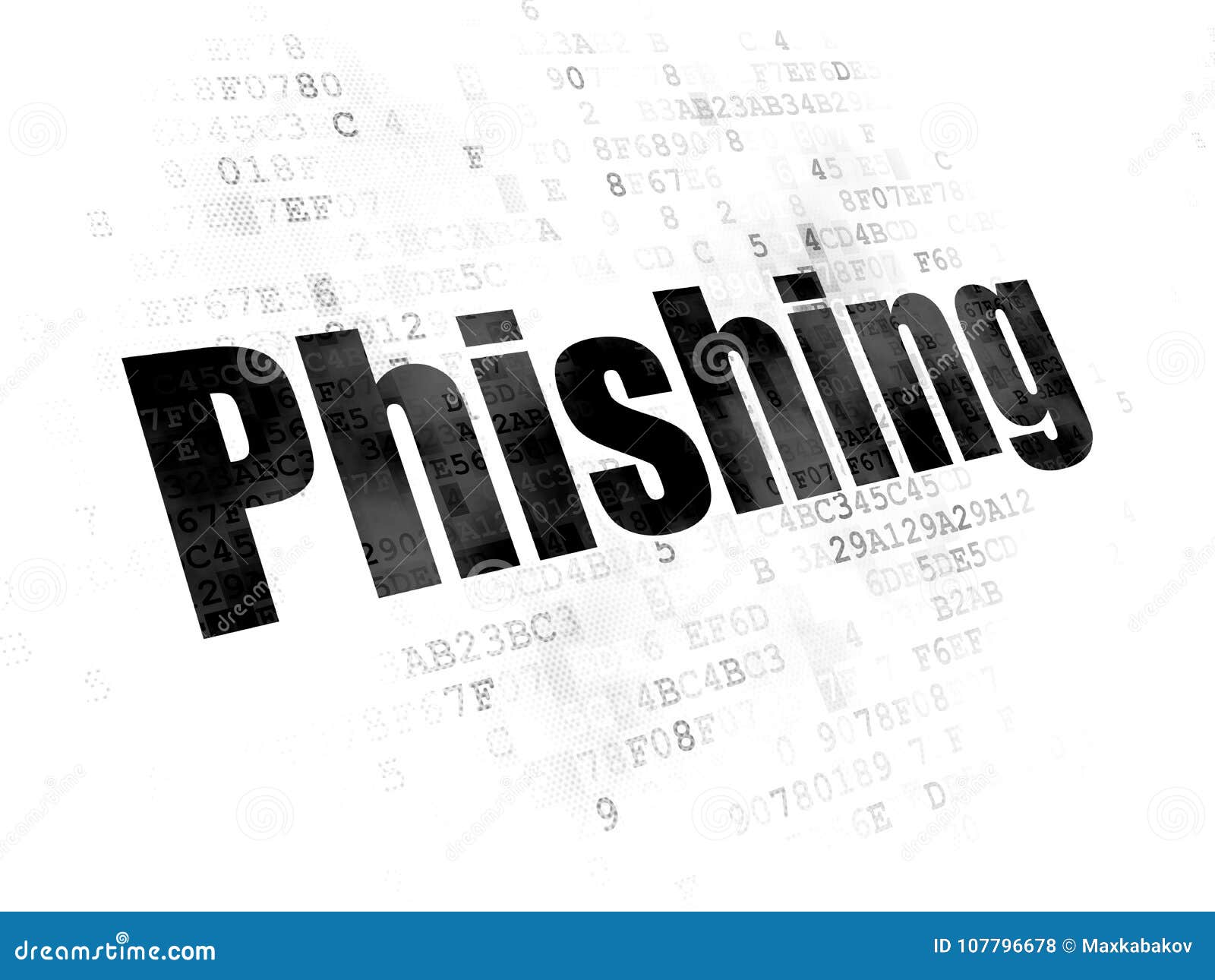 Safety Concept: Phishing on Digital Background Stock Illustration ...