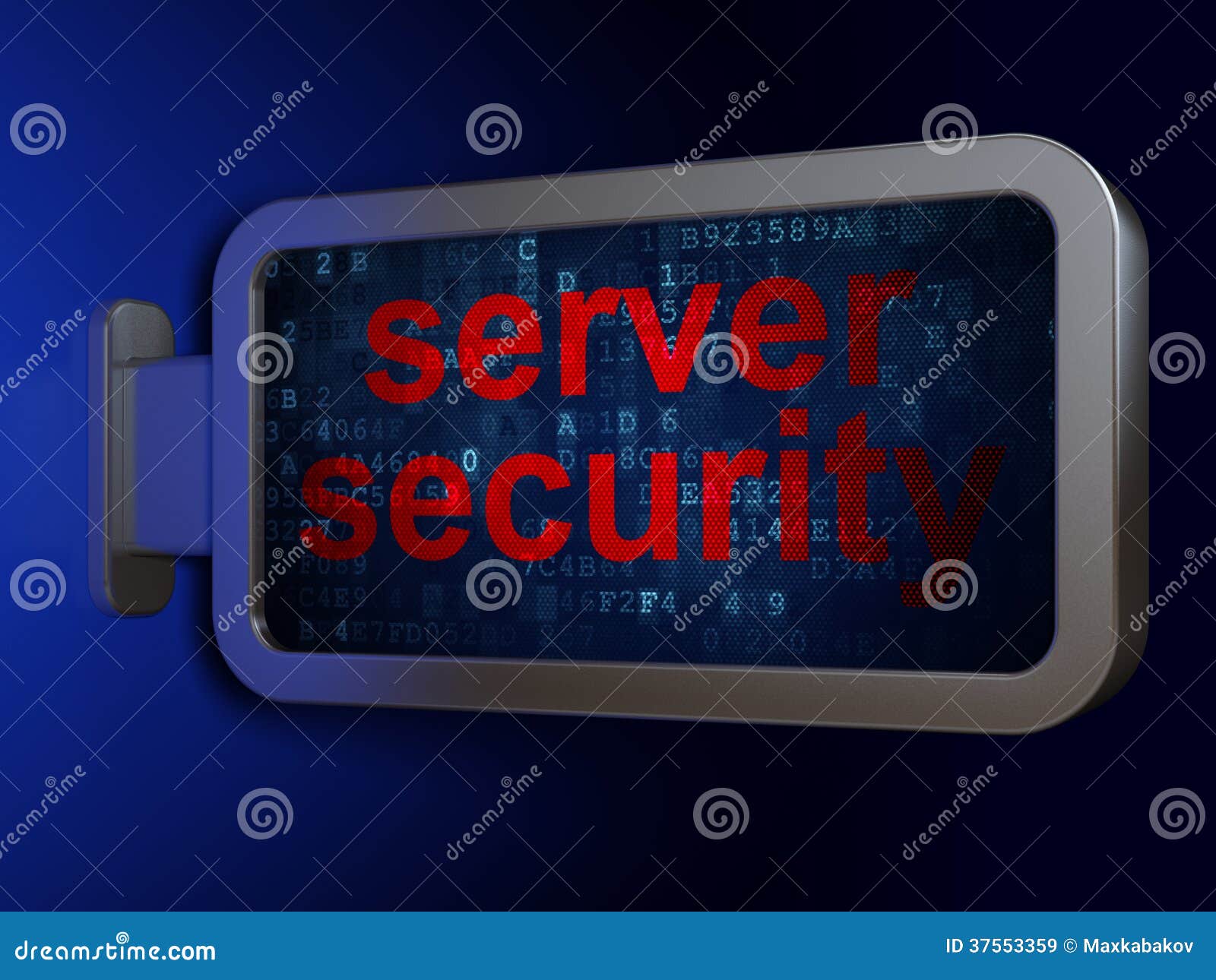 Safety Concept: Server Security on Billboard Stock Illustration ...