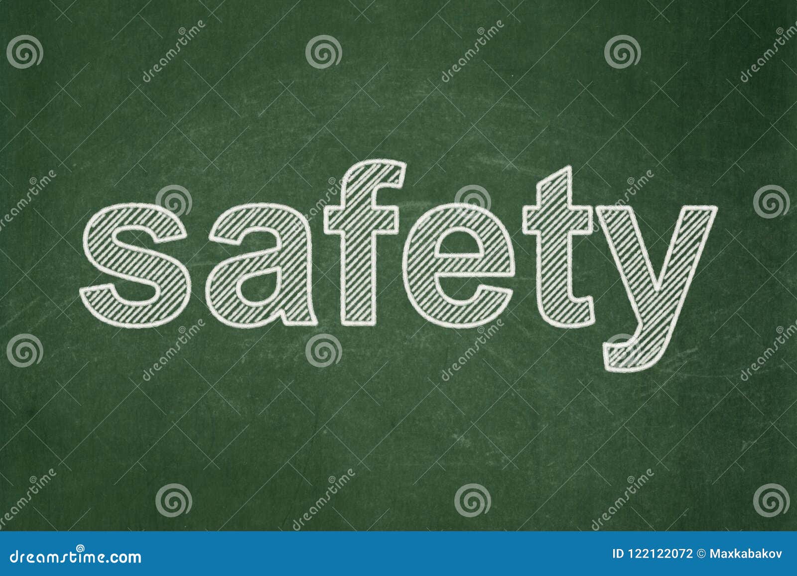 Safety Concept: Safety on Chalkboard Background Stock Illustration ...
