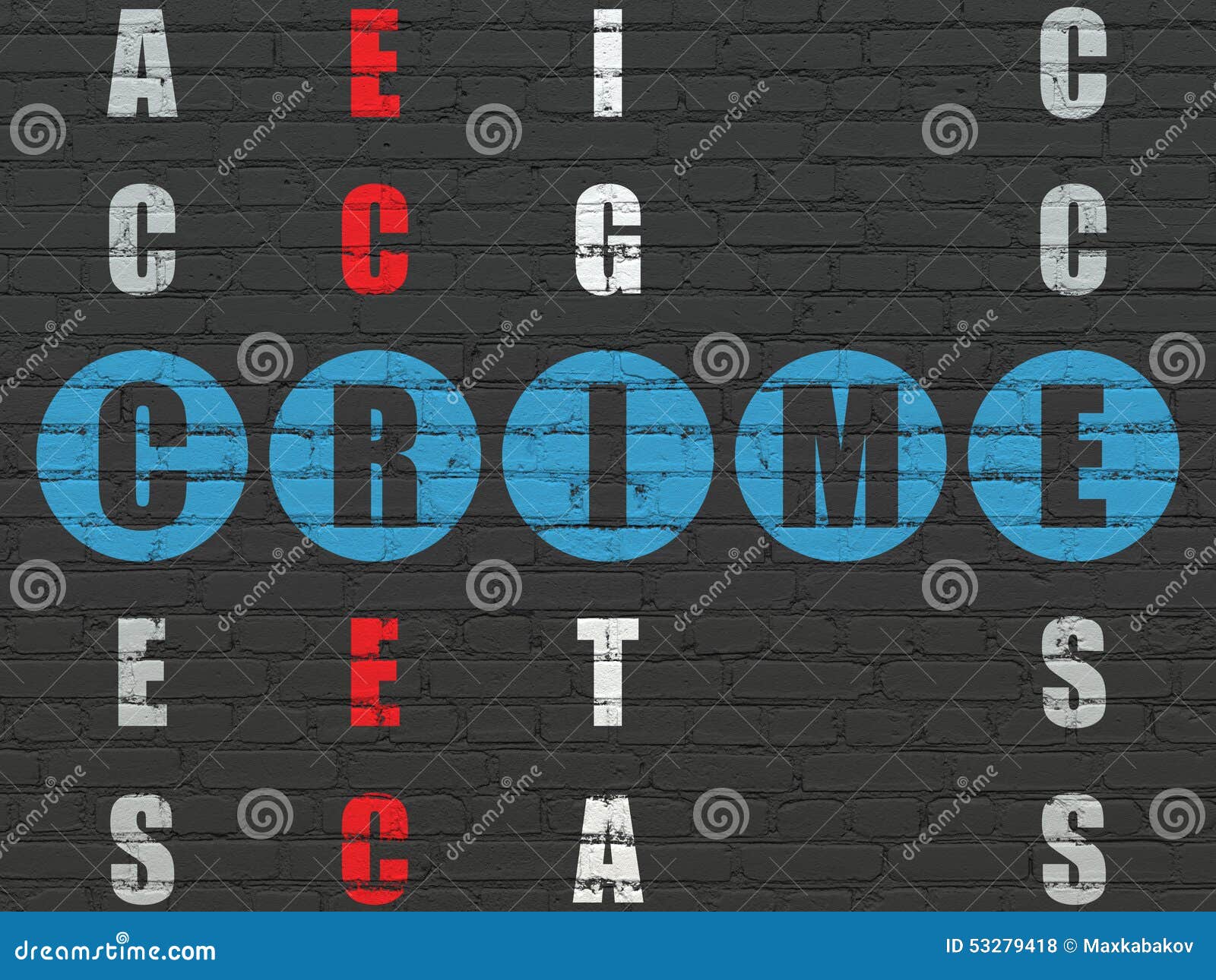 Word Crime On The Black Background Royalty-Free Cartoon | CartoonDealer ...