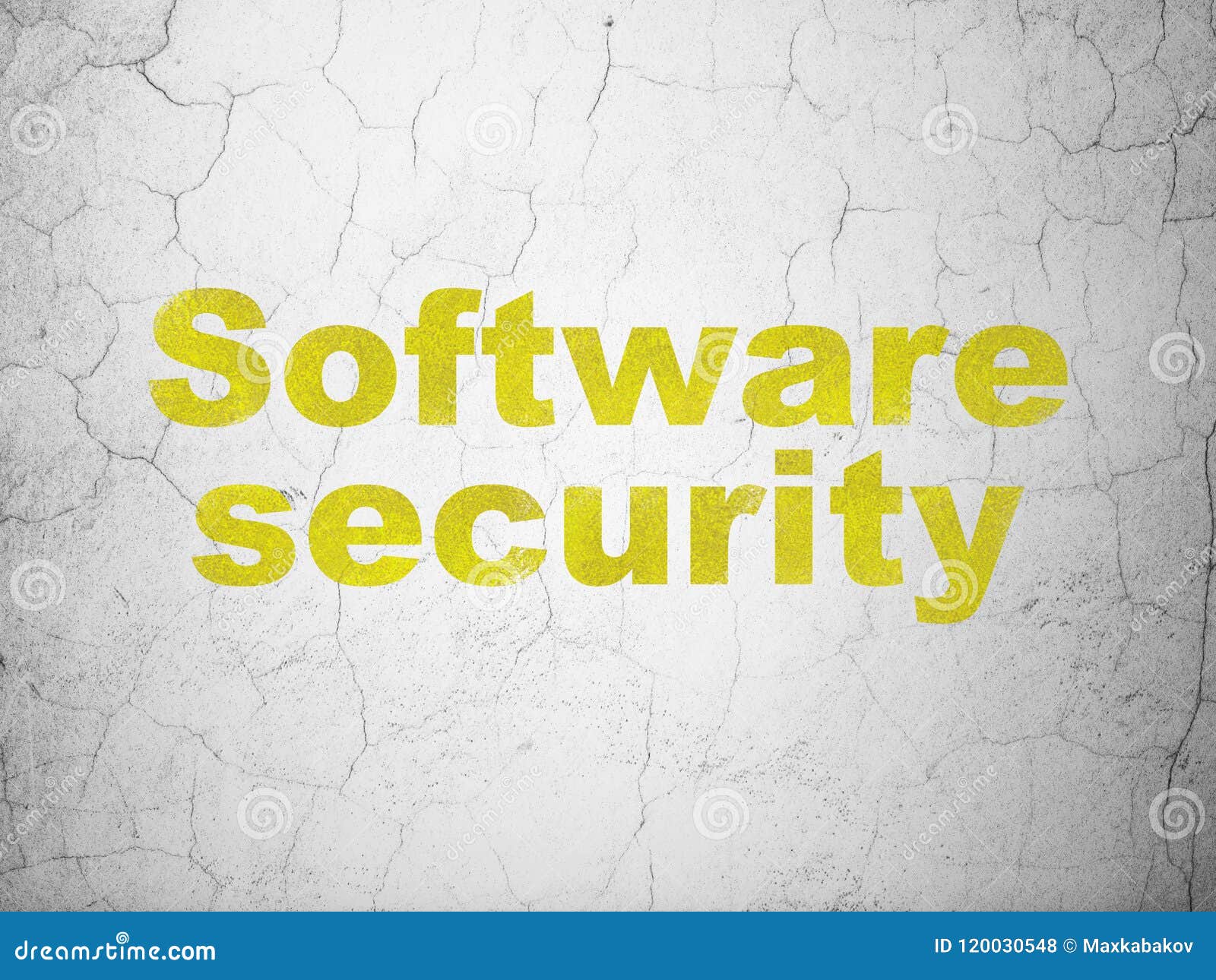 Safety Concept: Software Security on Wall Background Stock Illustration ...