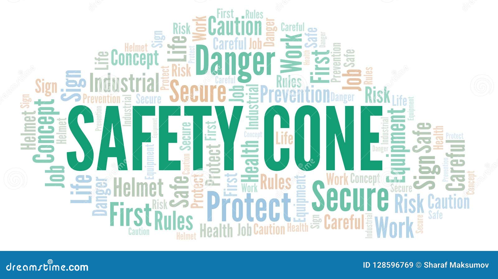 Safety Cone word cloud. stock illustration. Illustration of poster ...