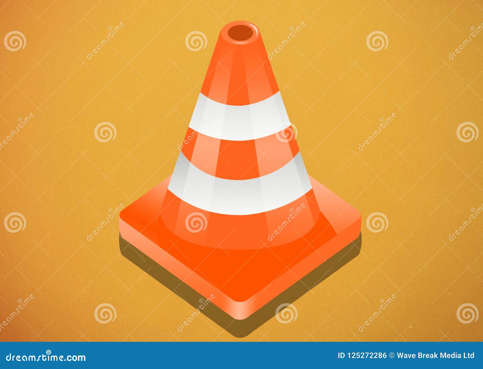 Safety Cone and Yellow Background Stock Photo - Image of imagination ...