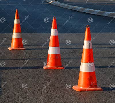 Safety Cones stock image. Image of flatten, caution, barricade - 17406063