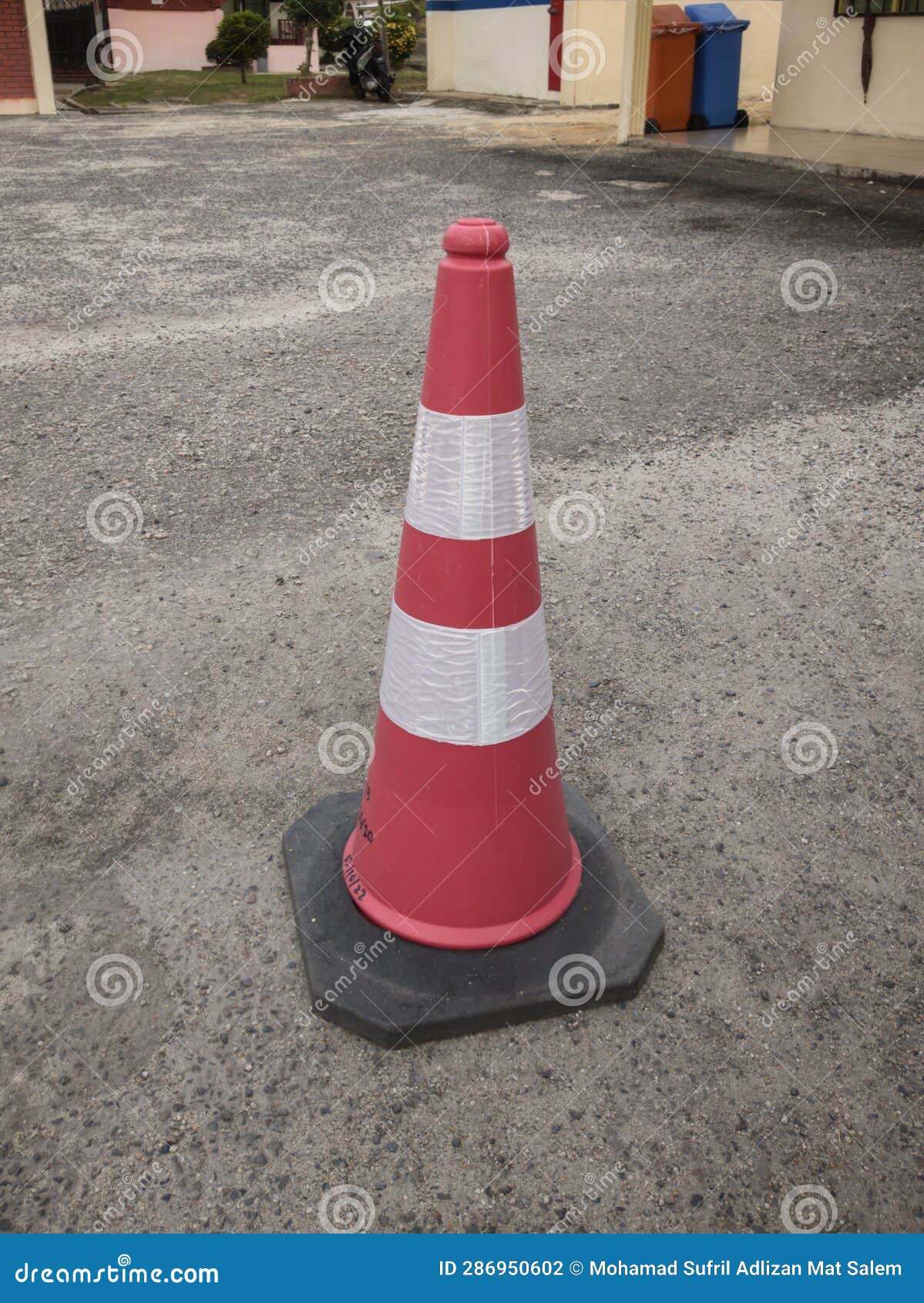 Safety Cones are Used on the Road To Signal Drivers To Slow Down. Stock ... Safety Cones are Used on the Road To Signal Drivers To Slow Down. Stock ...