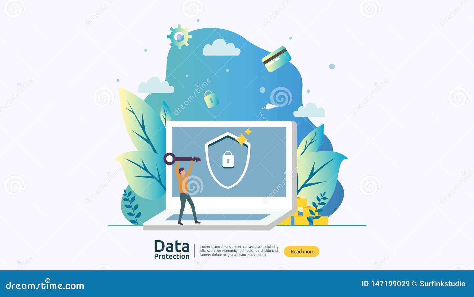 Safety and Confidential Data Protection. VPN Internet Network Security ...
