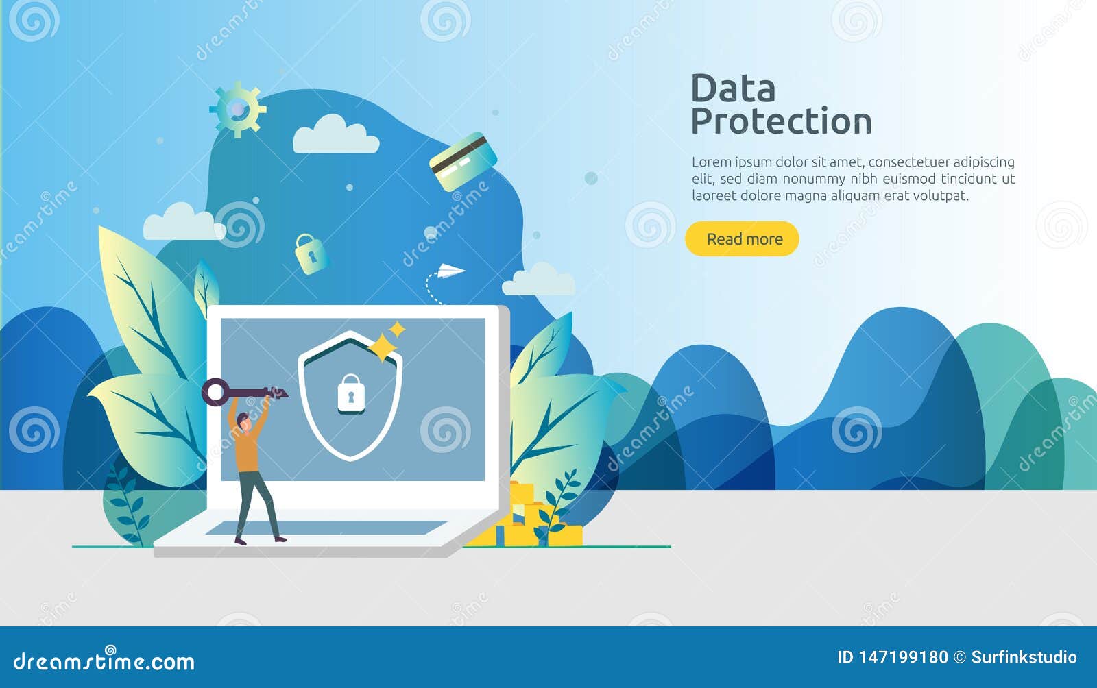 Safety and Confidential Data Protection. VPN Internet Network Security ...