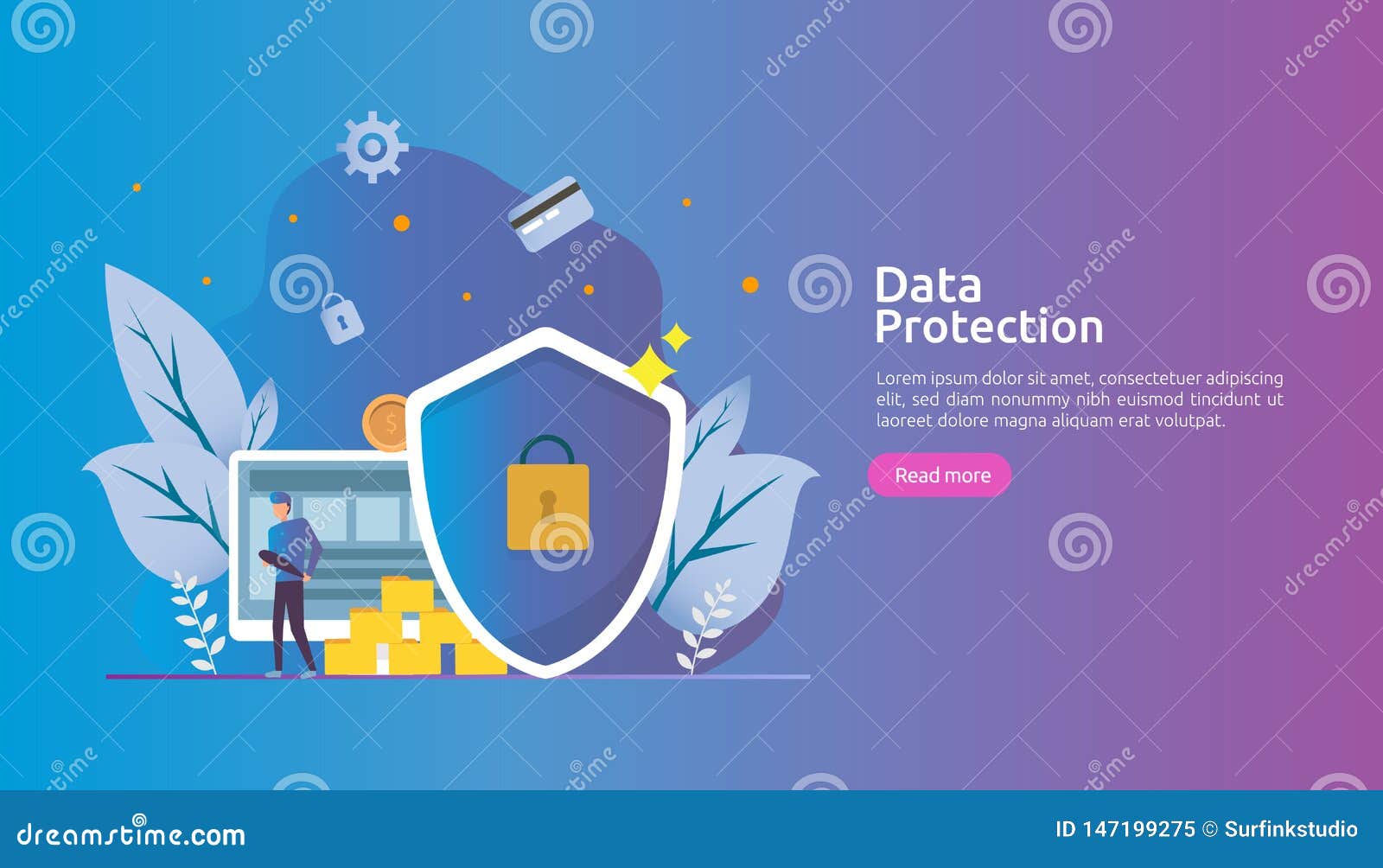 Safety and Confidential Data Protection. VPN Internet Network Security ...