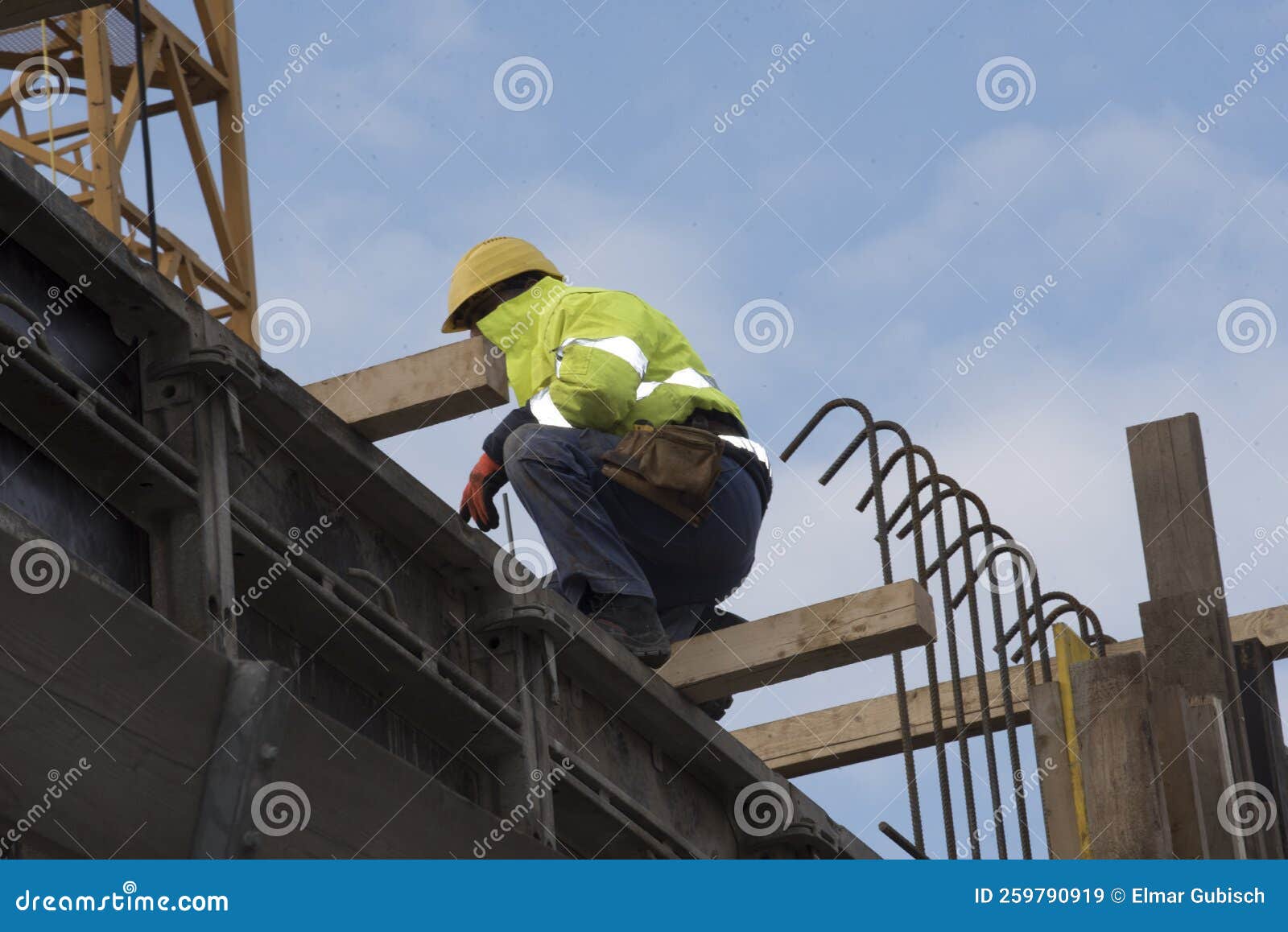 Safety of Construction Workers on the Construction Site Stock Image ...