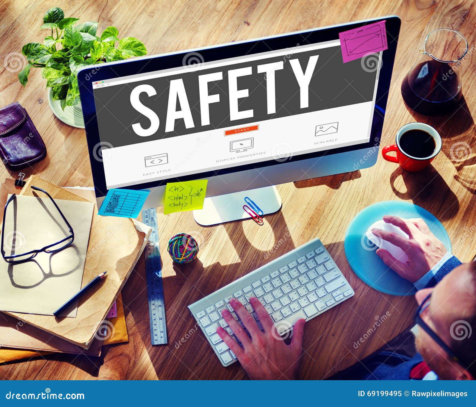 Safety Data Protection Network Security Safe Concept Stock Image ...