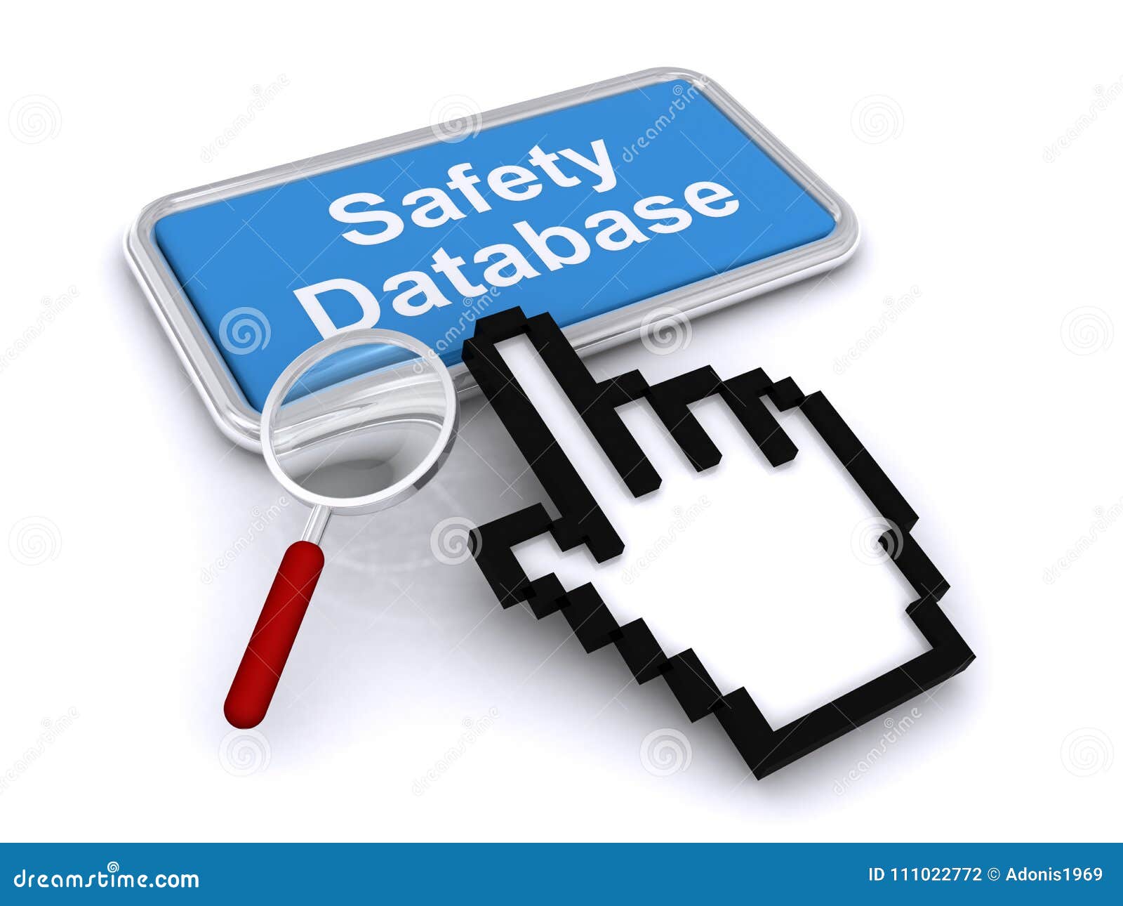 Safety database button stock illustration. Illustration of design ...