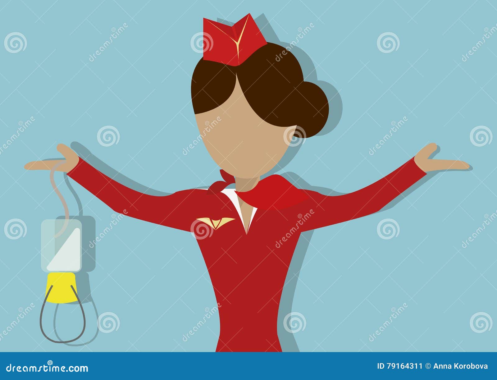 The Safety Demonstration. Vector Illustration.Horizontal Arrange Stock ...