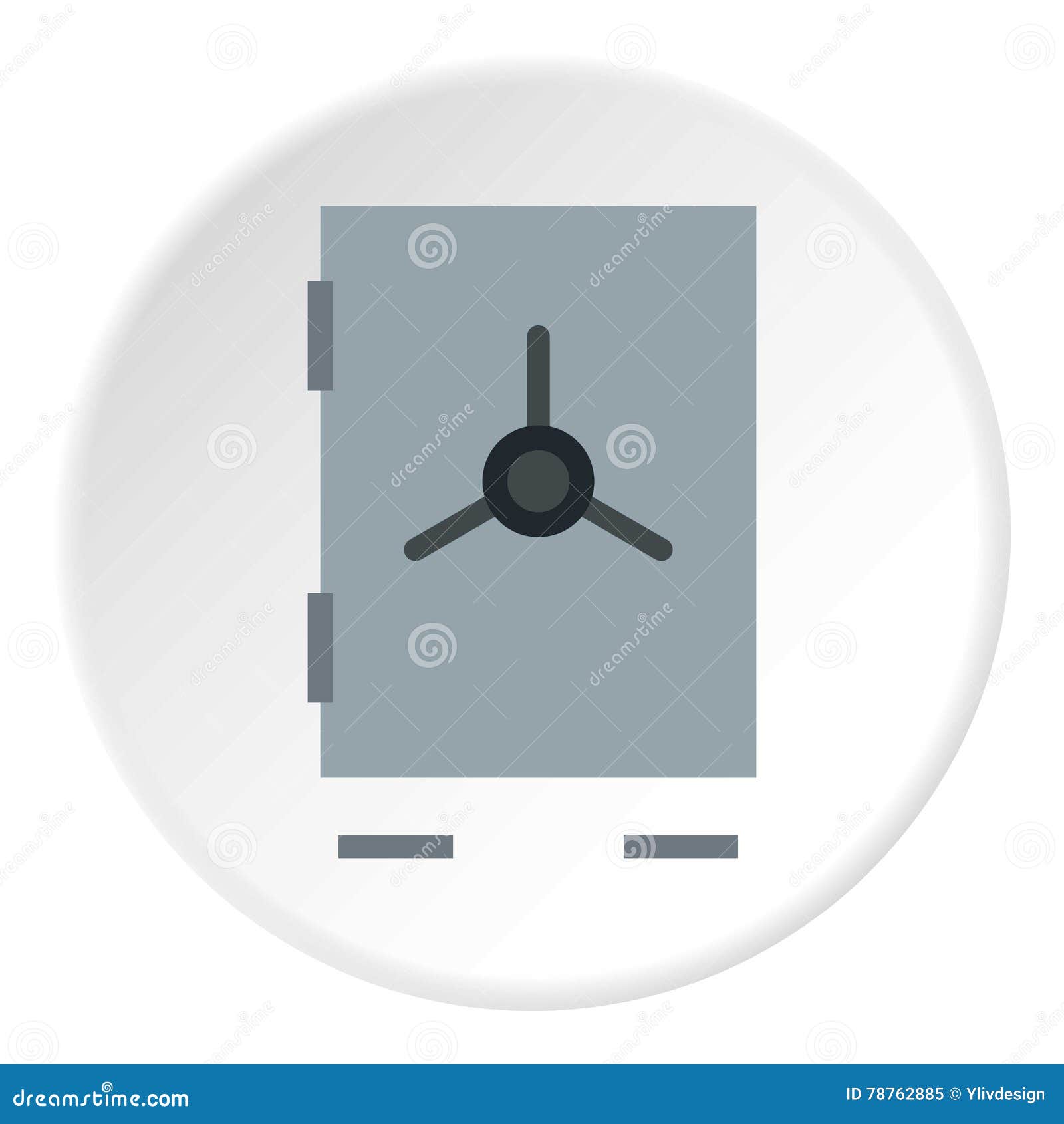 Safety Deposit Box Icon, Flat Style Stock Vector - Illustration of ...