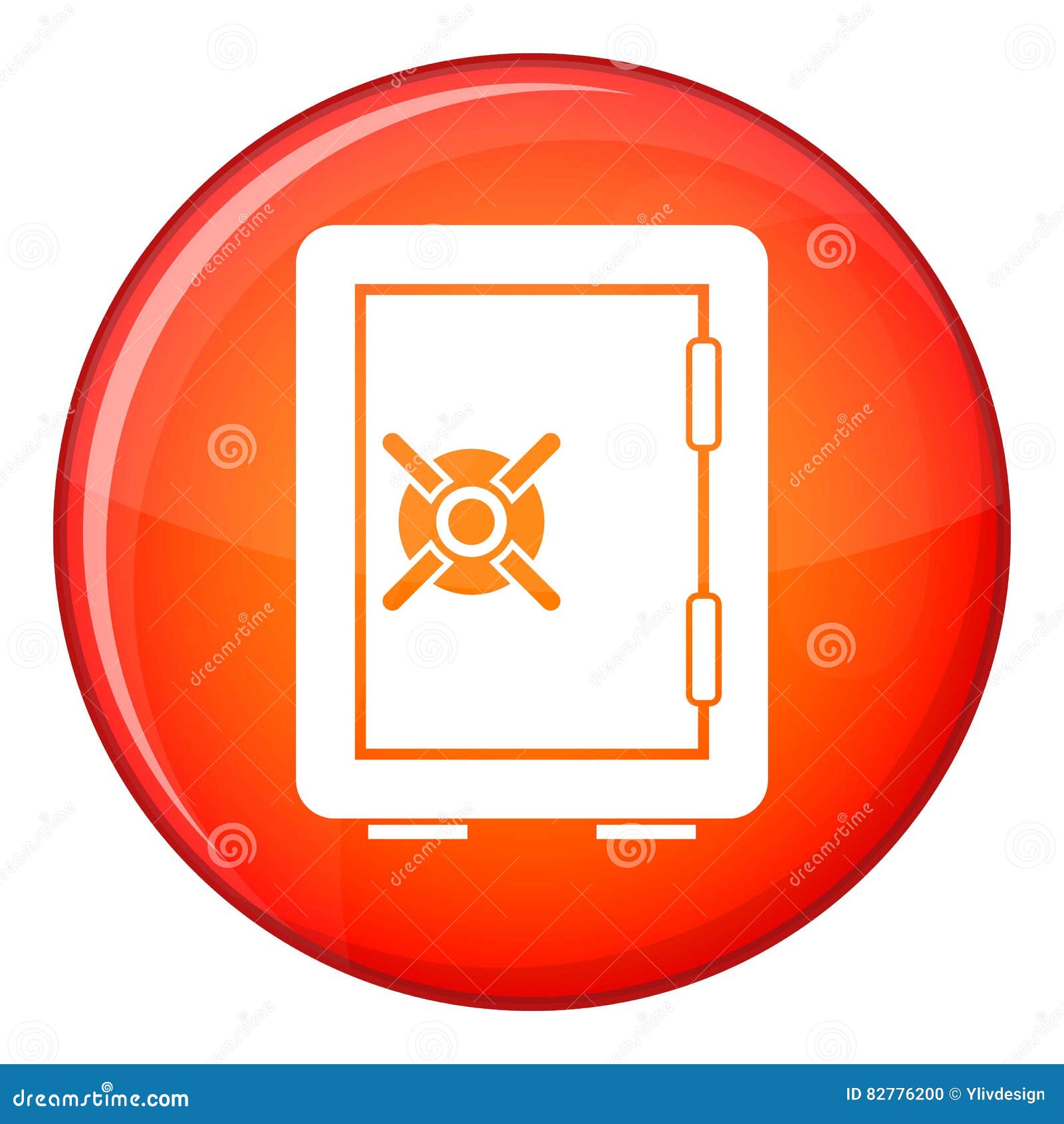 Safety Deposit Box Icon, Flat Style Stock Vector - Illustration of ...