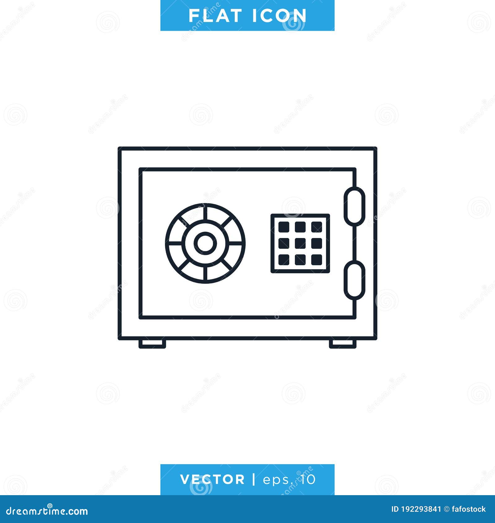 Safety Deposit Box Icon Vector Design Template. Stock Vector ...