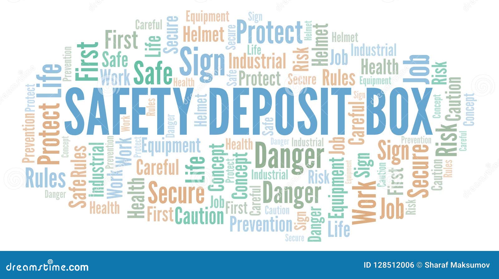 Safety Deposit Box Word Cloud. Stock Illustration - Illustration of ...