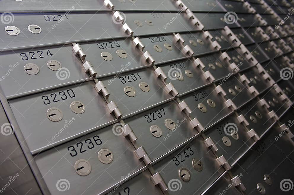 Safety Deposit Boxes stock image. Image of deposit, equipment - 14336431