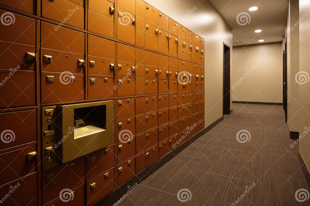 Safety Deposit Boxes in a Secure Room Stock Photo - Image of safeguard ...