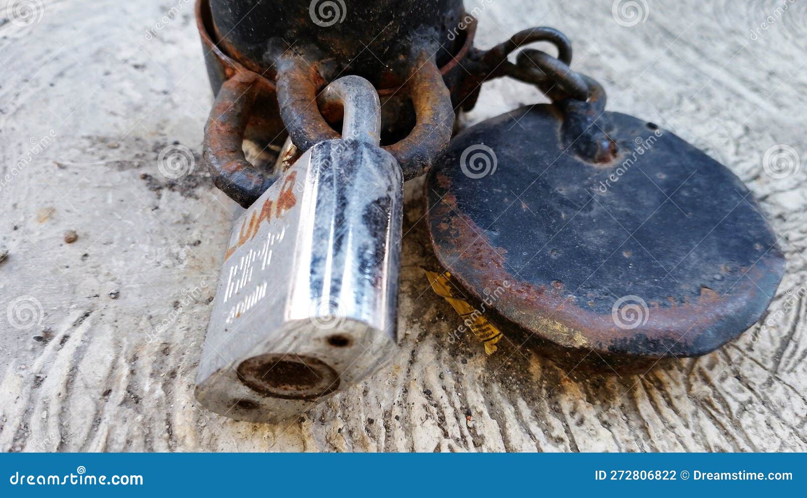 A Safety Device of Iron for Locking Something Stock Photo - Image of ...