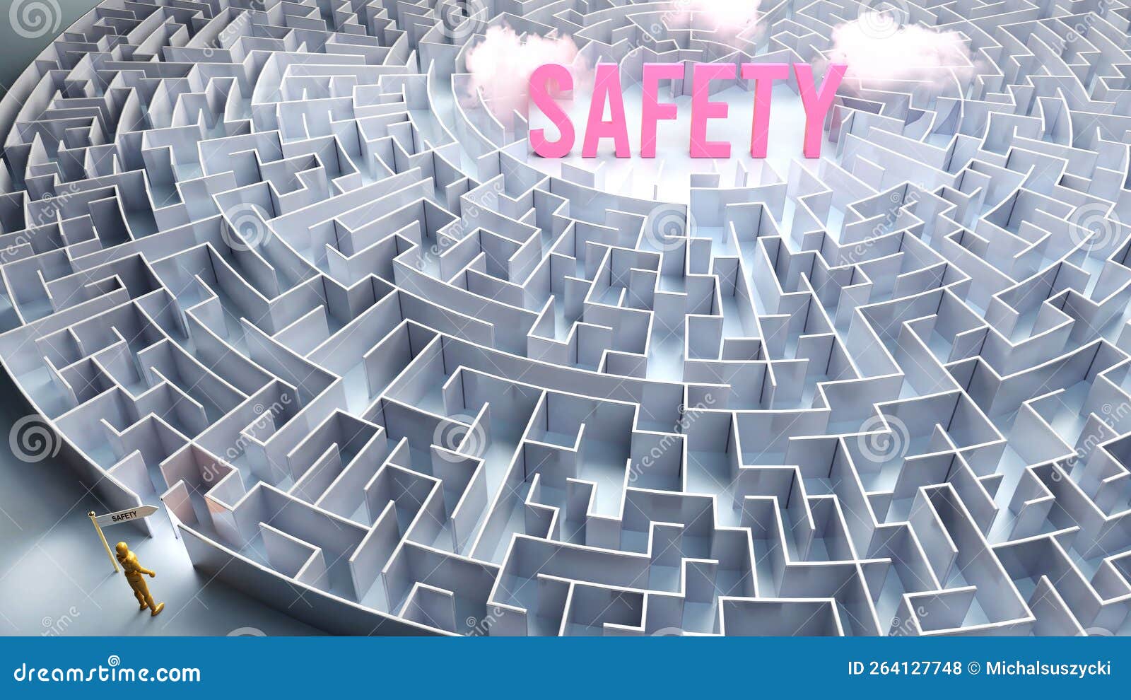 Safety and a Difficult Path To it Stock Illustration - Illustration of ...