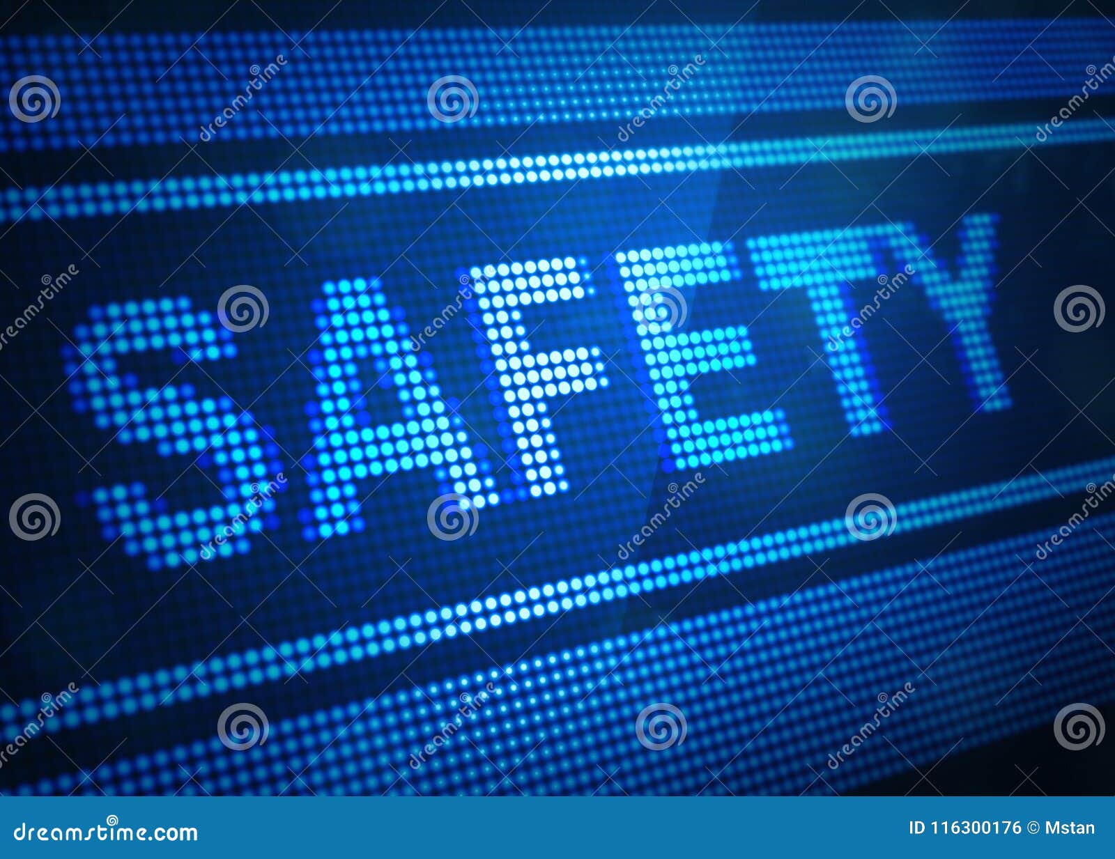 Safety Digital Screen 3d Illustration Stock Illustration - Illustration ...